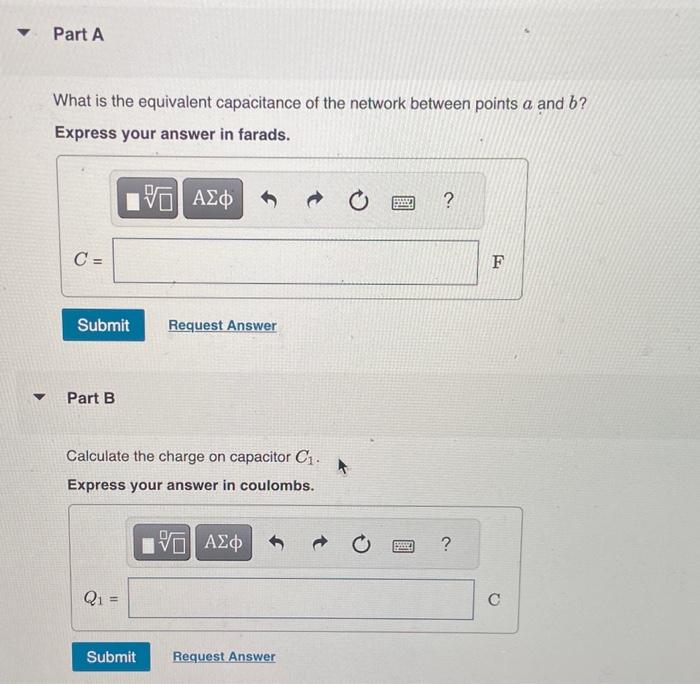 Solved In (Figure 1), C1=C5=8.6μF and C2=C3=C4= 4.0μF. The | Chegg.com