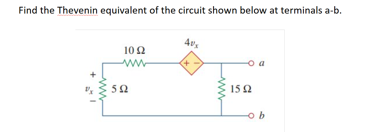 Solved Find the Thevenin equivalent of the circuit shown | Chegg.com