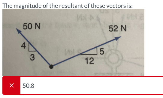 the magnitude of the resultant of these vectors is? | Chegg.com