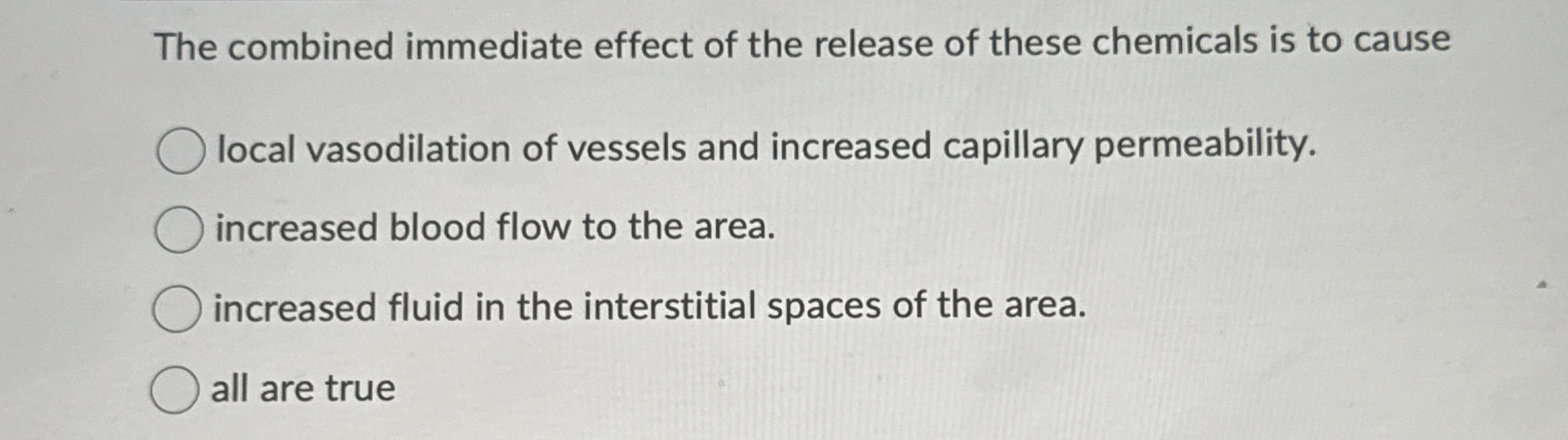 Solved The combined immediate effect of the release of these | Chegg.com