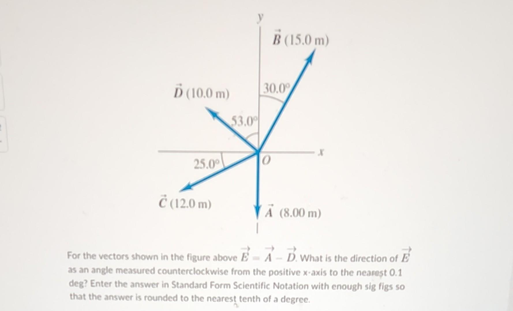 Solved Given the vectors A=[(4.50m)i^−(6.25m)j^] and | Chegg.com