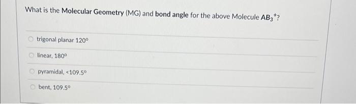 Solved A Molecule has the following formula AB3. A and B are | Chegg.com