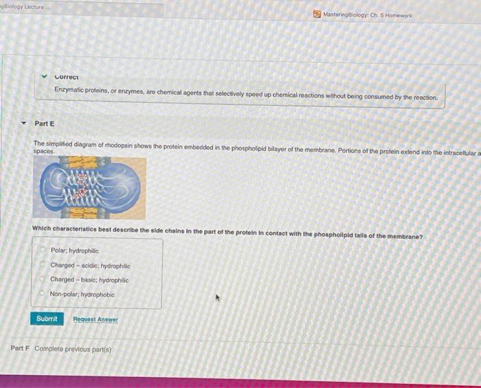 Solved Biology Lecture Mastering Biology: Ch. 5 Homework | Chegg.com