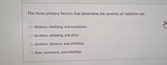 Solved The three primary factors that determine the severity | Chegg.com