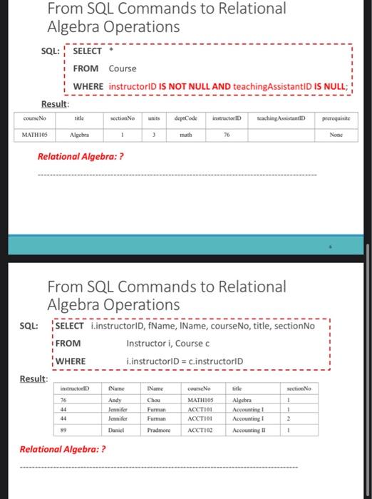 Solved SSN deptCode bonus Example: Tables of Course DB | Chegg.com