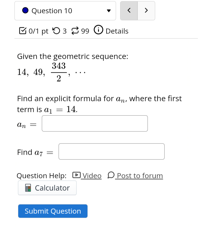 Solved Is the sequence an=4n−16 arithmetic? Your answer is | Chegg.com