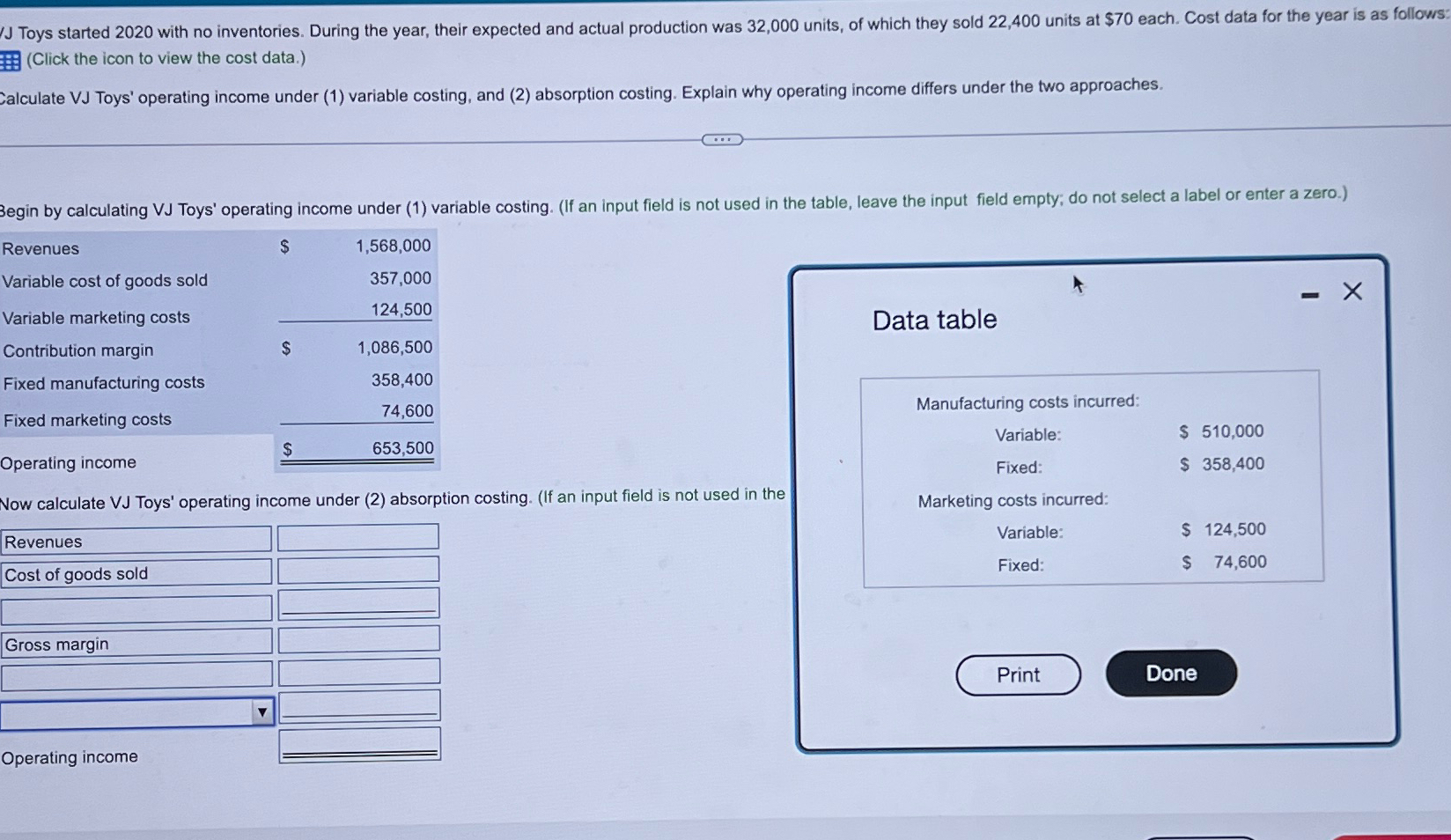 Solved J Toys started 2020 ﻿with no inventories. During the | Chegg.com