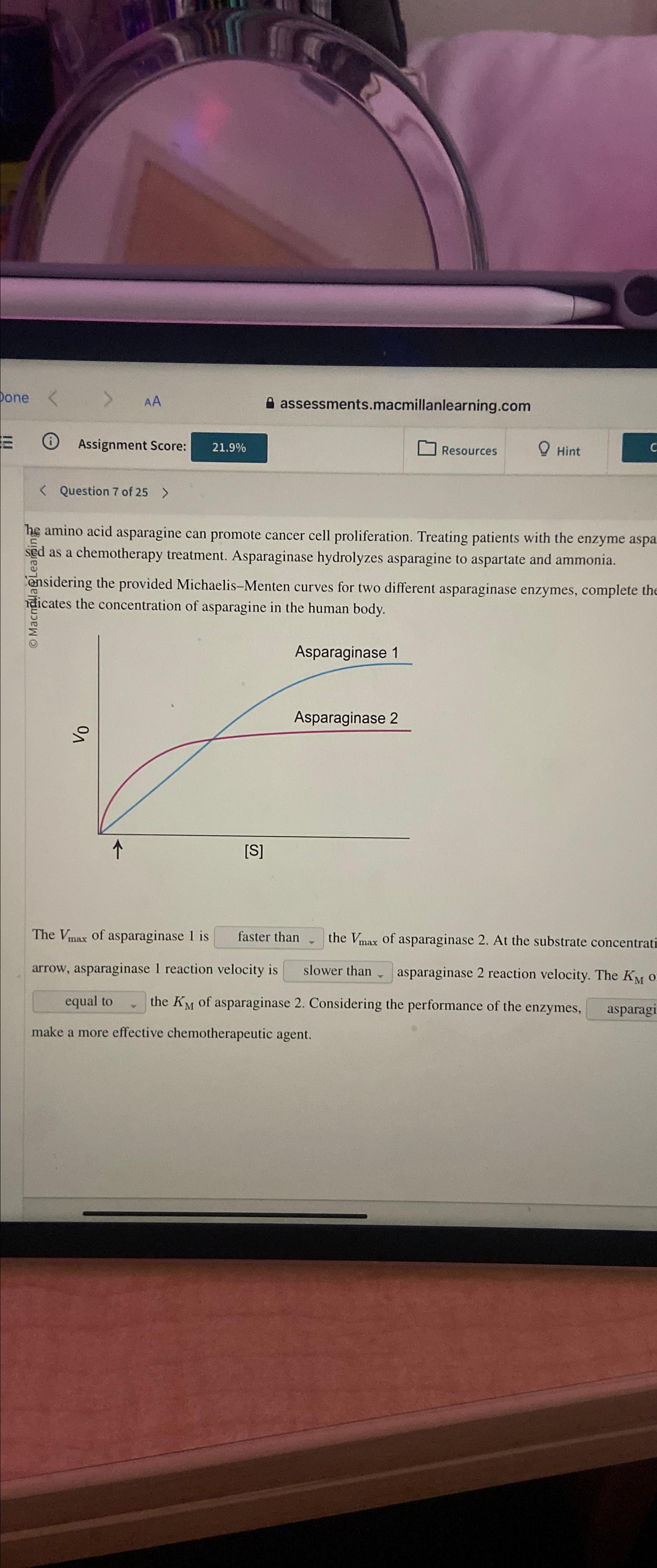 Solved Assignment Score:ResourcesHintQuestion 7 ﻿of 25he | Chegg.com