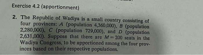 Solved 2. The Republic of Wadiya is a small country | Chegg.com