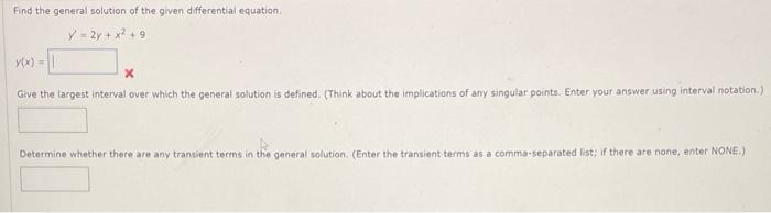 Solved Find the general solution of the given differential | Chegg.com