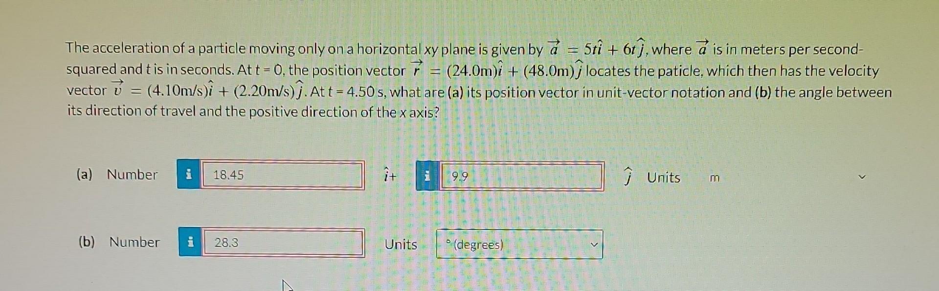 Solved The acceleration of a particle moving only on a | Chegg.com