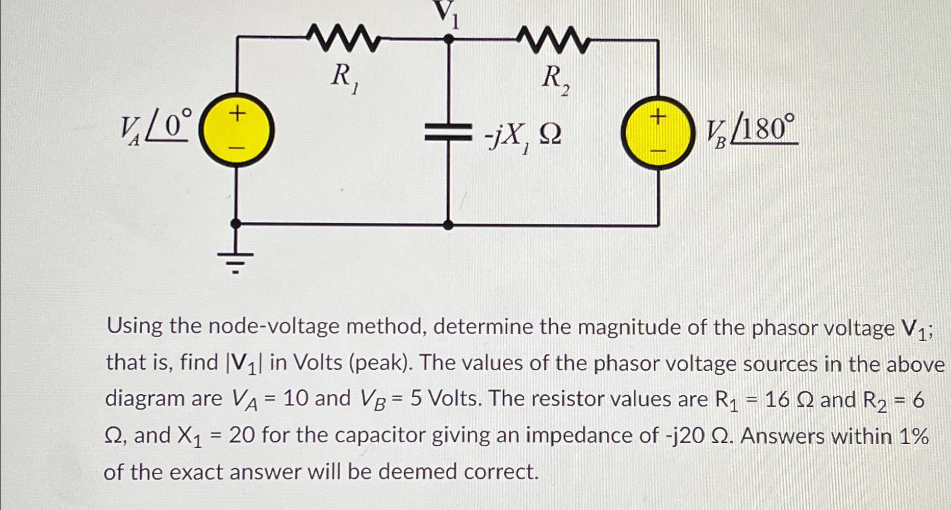 Solved Using the node-voltage method, determine the | Chegg.com