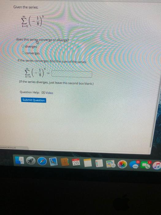 Solved Given the series: does this series converge or | Chegg.com