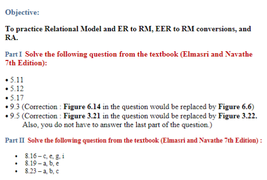 Solved Objective:To practice Relational Model and ER to RM, | Chegg.com
