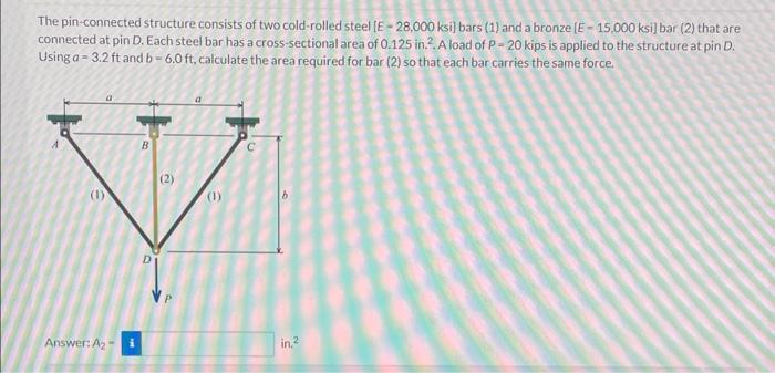 Solved The pin-connected structure consists of two | Chegg.com