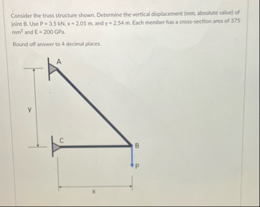 Solved Consider the truss structure shown. Determine the | Chegg.com