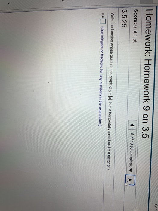 Solved Homework: Homework 9 on 3.5 Score: 0 of 1 pt 3.5.25 5 | Chegg.com
