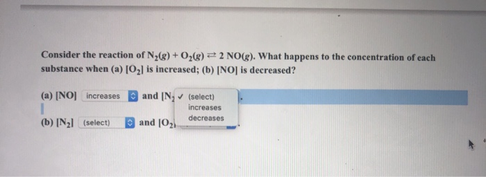 Solved Consider the reaction of N2(g) + O2(g) = 2 NO(g). | Chegg.com