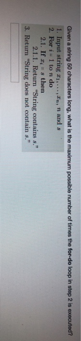 Solved Given a string 25 characters long, what is the | Chegg.com