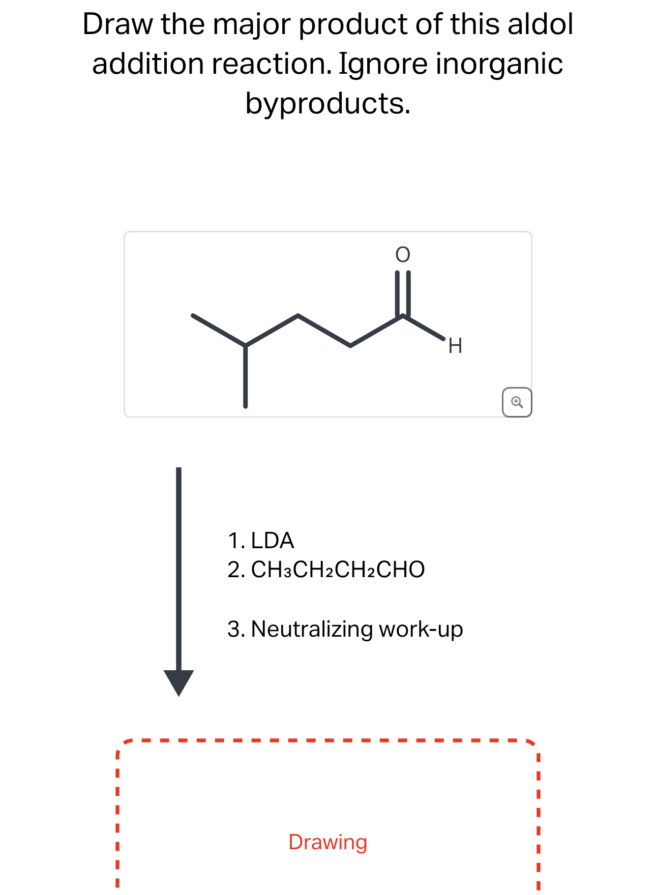 Draw the major product of this aldol addition | Chegg.com
