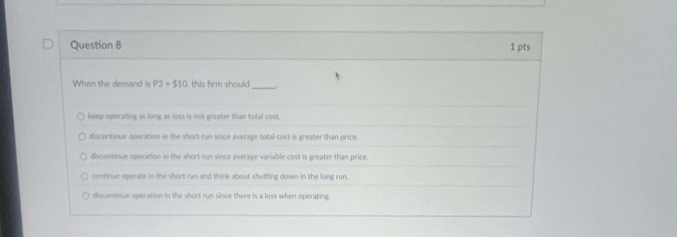 Solved Question 81 ﻿ptsWhen the demand is P3=$10, ﻿this firm | Chegg.com