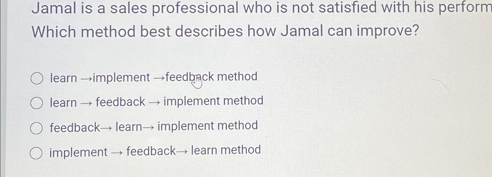 Solved Jamal is a sales professional who is not satisfied | Chegg.com