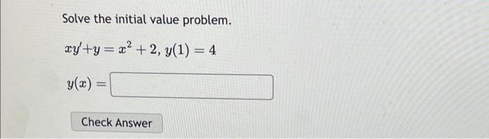 Solved Solve the initial value problem. | Chegg.com