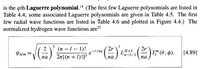Solved is the qth Laguerre polynomial.4 (The first few | Chegg.com