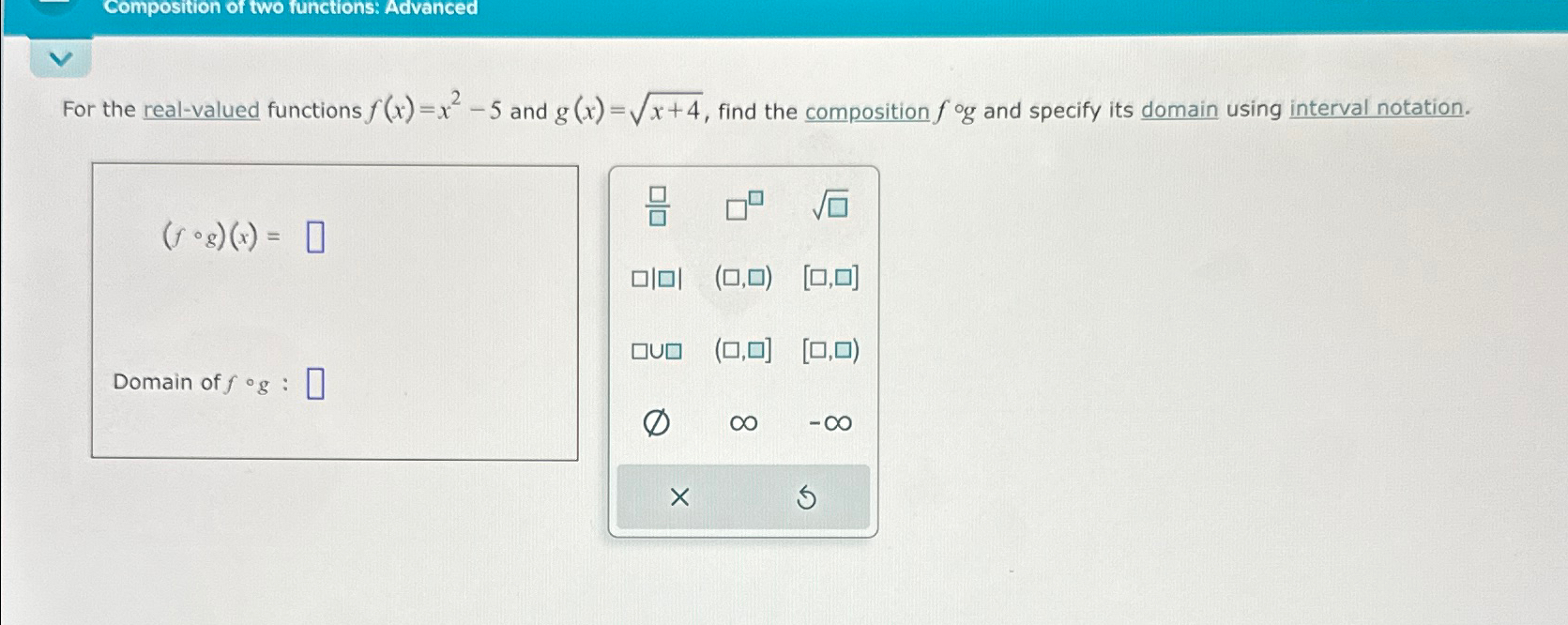 Solved Composition of two functions: AdvancedFor the | Chegg.com