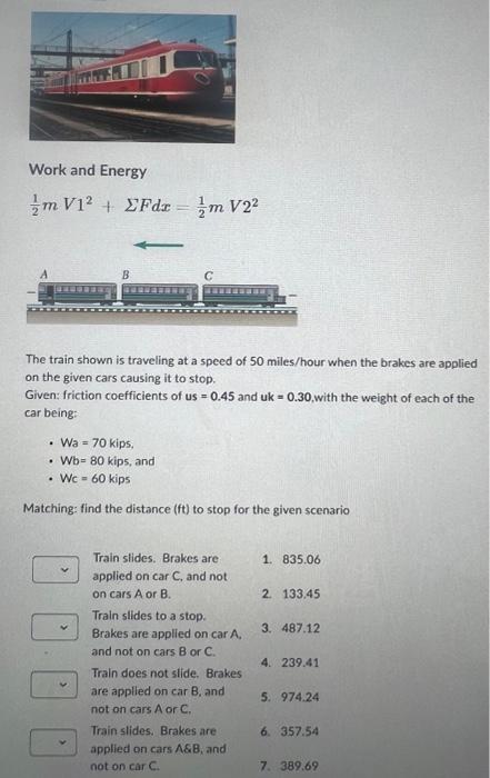 Solved Work and Energy The train shown is traveling at a | Chegg.com