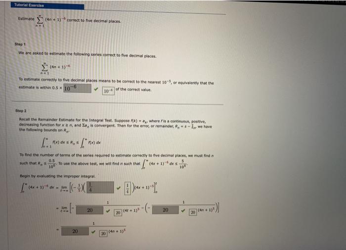 Solved Tutorial Exercise Estimate (n + 1) correct to five | Chegg.com