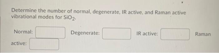 Solved Determine the number of normal, degenerate, IR | Chegg.com