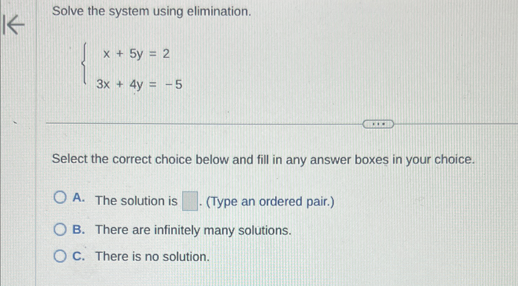 Solved Solve the system using | Chegg.com