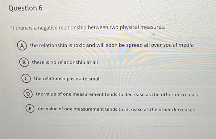 Solved If there is a negative relationship between two | Chegg.com