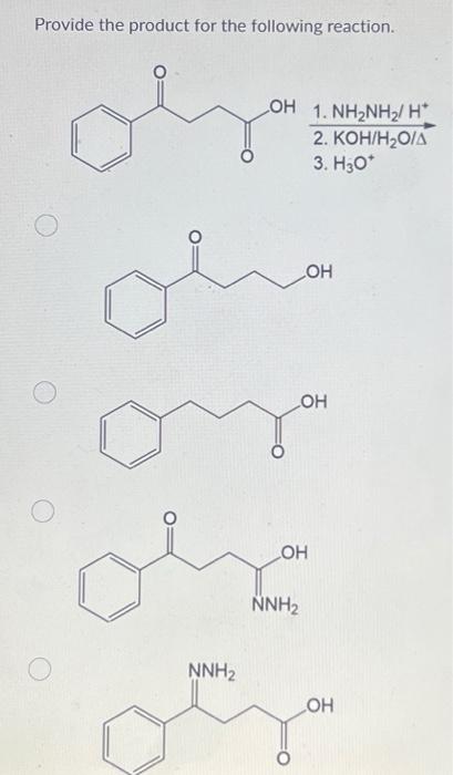 Solved Provide the product for the following reaction. 2. | Chegg.com