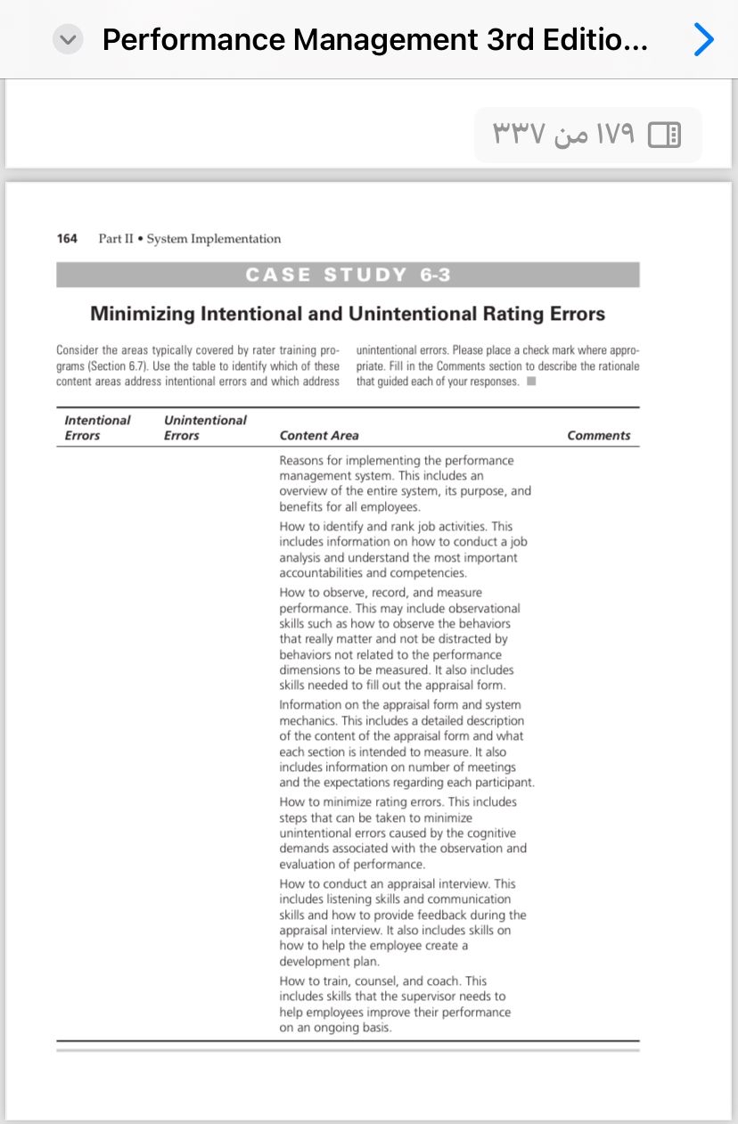 Solved Performance Management 3rd Editio...164Part II * | Chegg.com