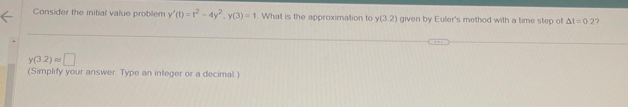 Solved Consider the initial value problem | Chegg.com