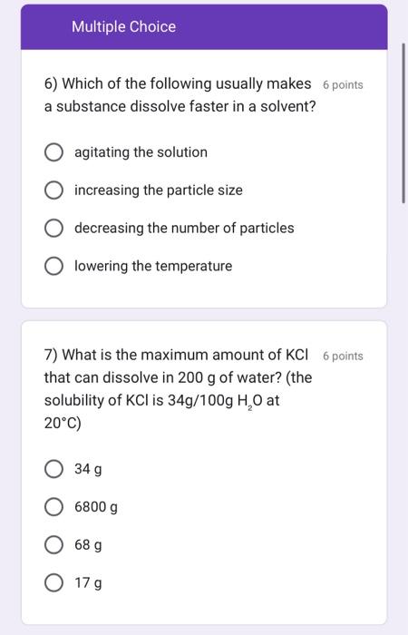 Solved Multiple Choice 6) Which of the following usually | Chegg.com
