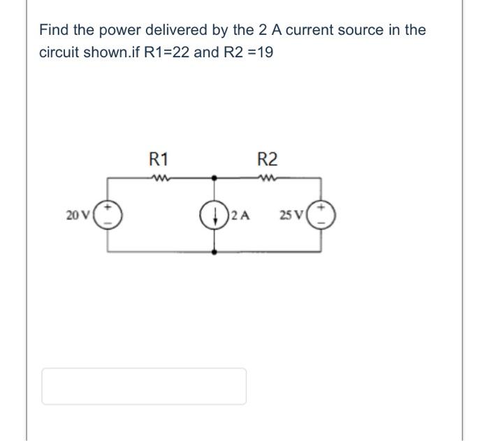 Solved Find the power delivered by the 2 A current source in | Chegg.com