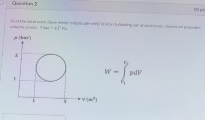 Solved Question 2 10 pt Find the total work done lenter | Chegg.com