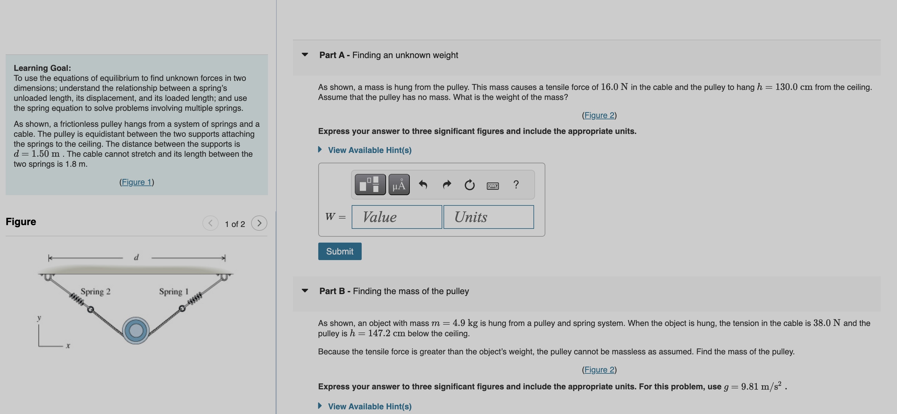 Solved Learning Goal:To use the equations of equilibrium to | Chegg.com