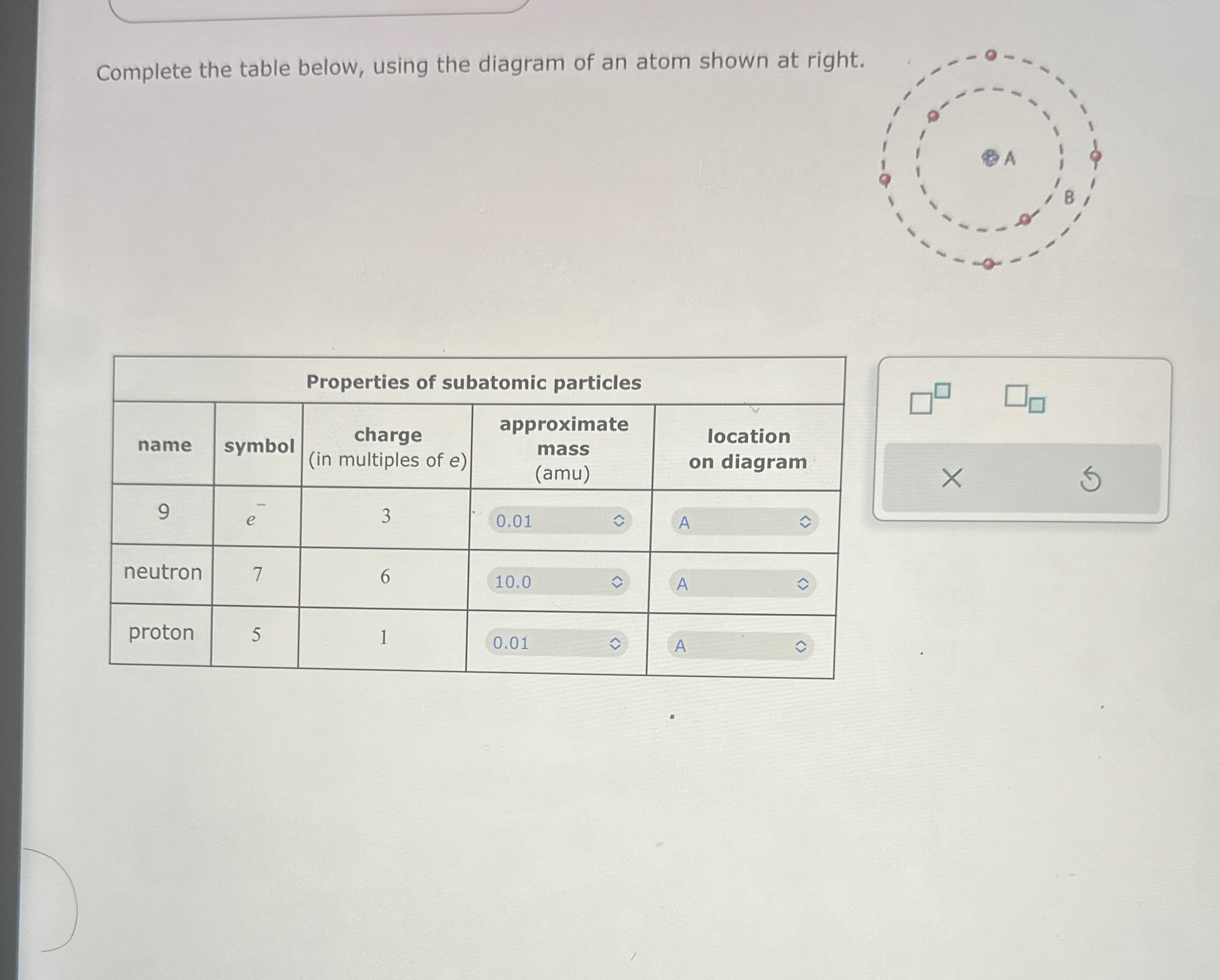 Solved Complete the table below, using the diagram of an | Chegg.com