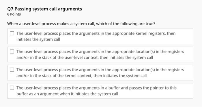 Solved When a user-level process makes a system call, which | Chegg.com