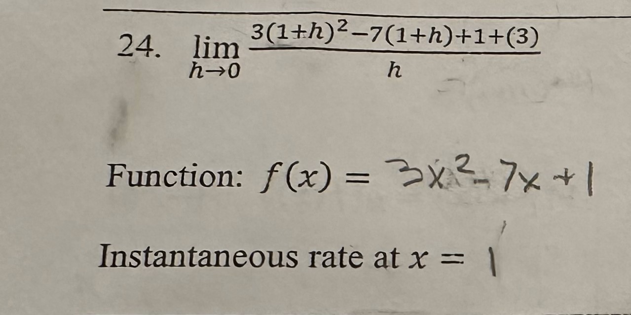 Solved find original function from limit function. this is | Chegg.com