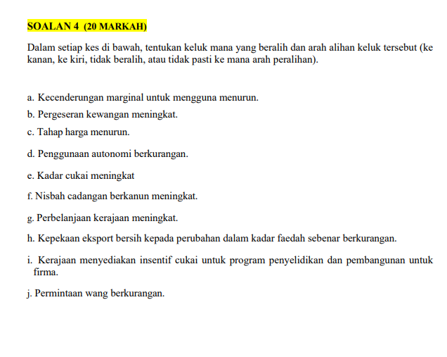 Solved SOALAN 4 (20 ﻿MARKAH)Dalam setiap kes di bawah, | Chegg.com
