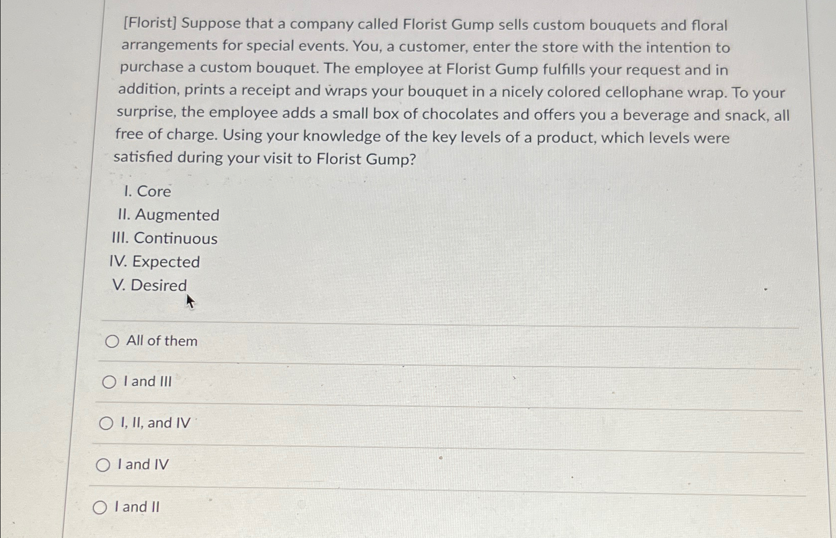 Solved [Florist] ﻿Suppose that a company called Florist Gump | Chegg.com