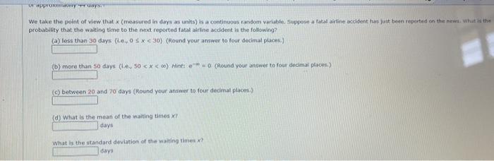 Solved representing the exponential distribution. Areas | Chegg.com