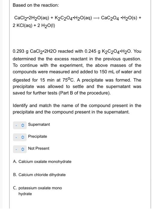 Solved Based on the reaction: | Chegg.com