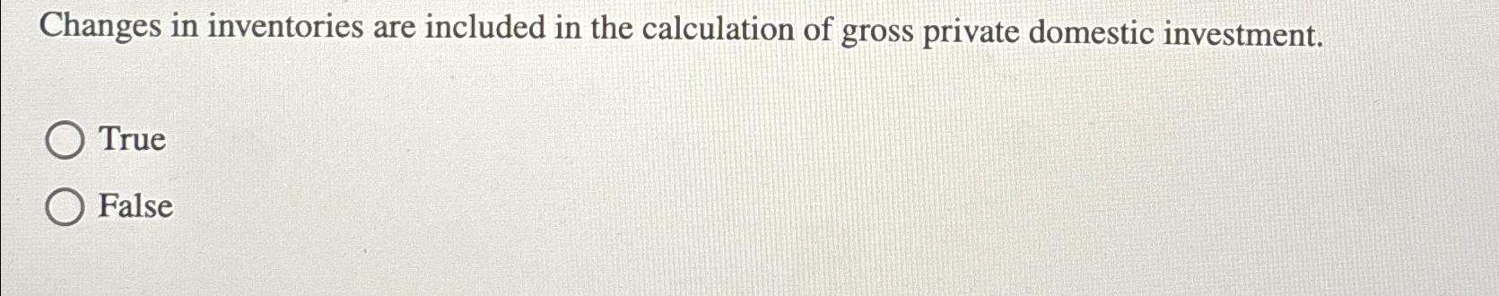 Solved Changes in inventories are included in the | Chegg.com