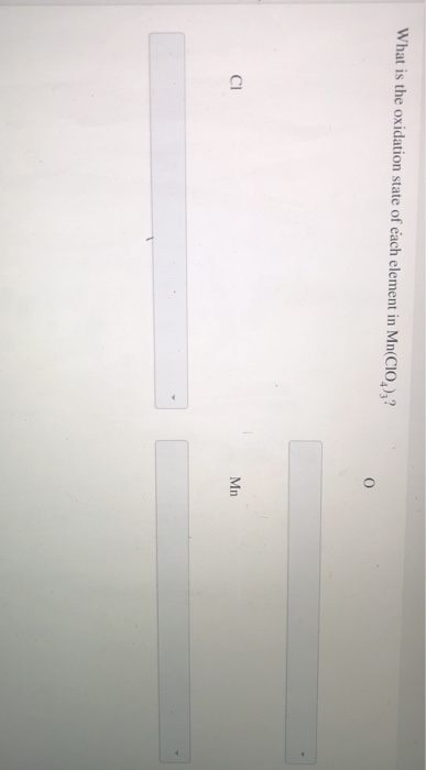 Solved What is the oxidation state of each element in | Chegg.com